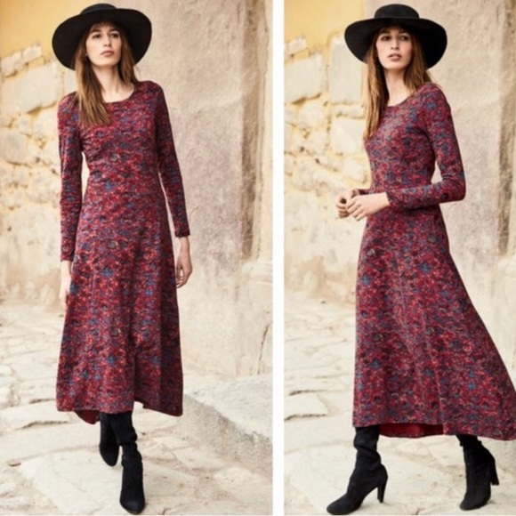 Peruvian Connection | Dresses | Peruvian Connection Souk Red Longsleeve ...